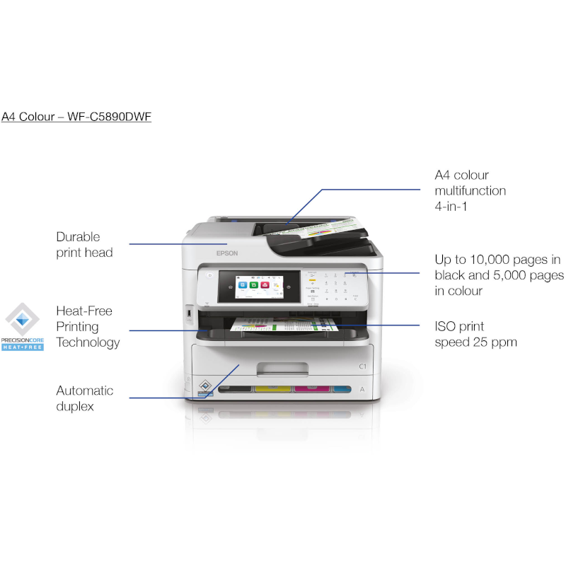 Epson Workforce WF-C5890DWF Imprimante professionnelle